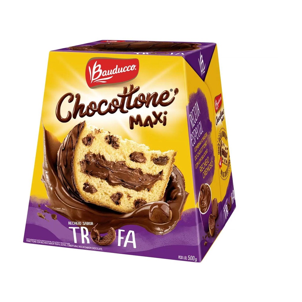 Chocotone Trufado Bauducco Maxi Trufa 500g | Shopee Brasil