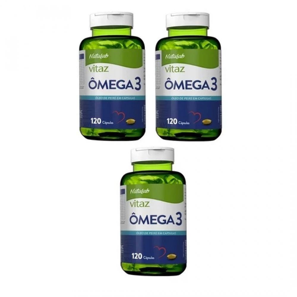 Kit C/ 3 Omegas 3 Naturelife Vitaz com 120 Caps Cada - 1000mg | Shopee ...