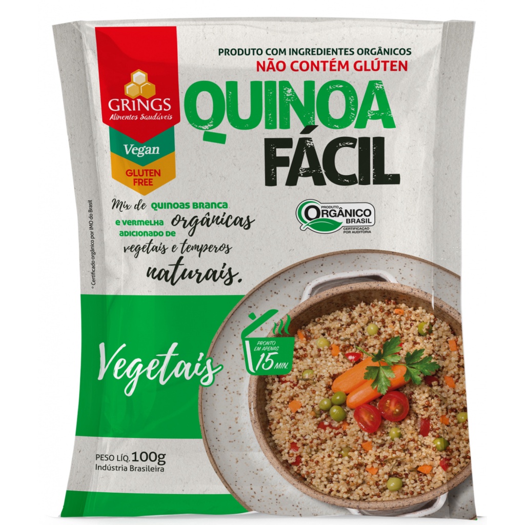 QUINOA FACIL VEGETAIS ORGANICA 100G | Shopee Brasil