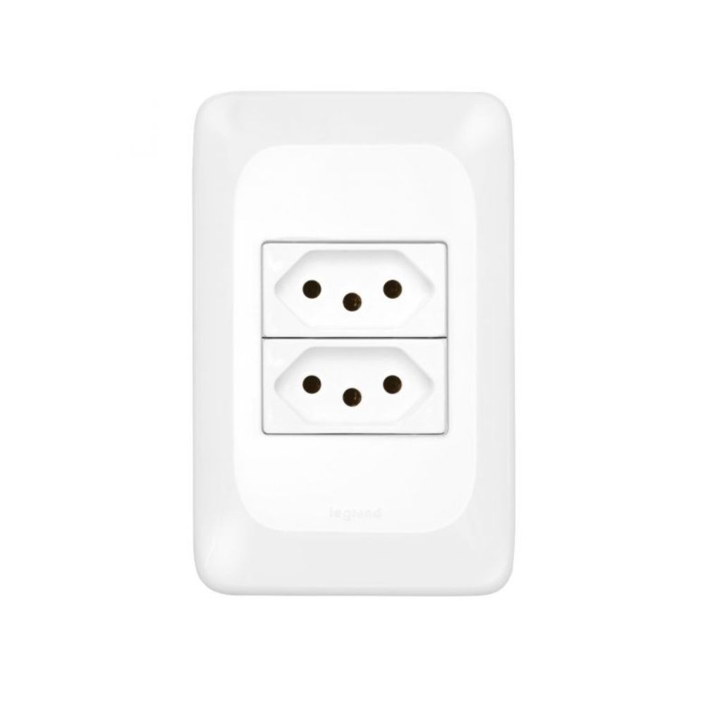 Tomada Pial Plus Pop 10a Placa 4x2 Branca 2t Legrand | Shopee Brasil