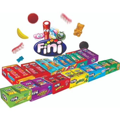 Kit Balas Fini 24 unidades Pacotes de 15g ou 17g Sabores Variados ...
