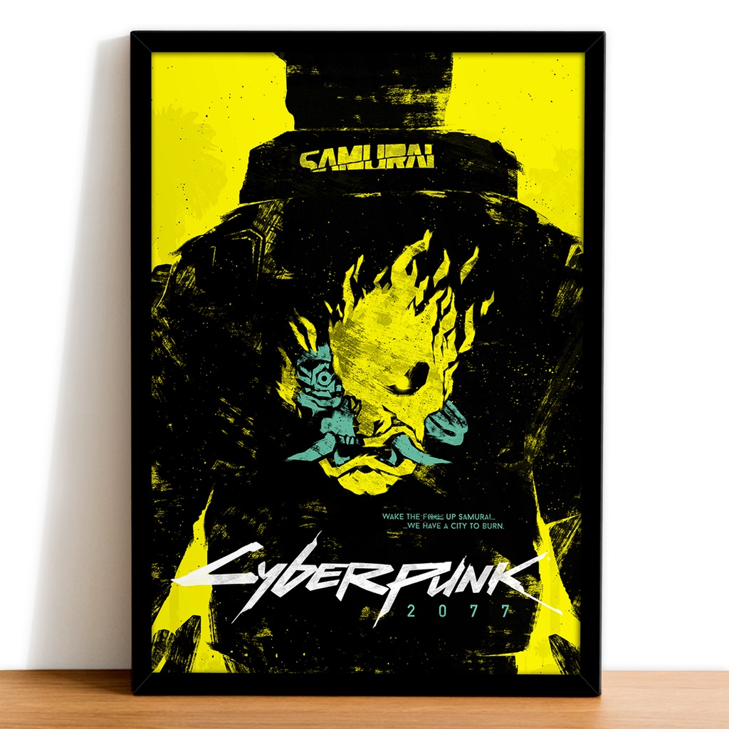 QUADRO GAME CYBERPUNK 2077 A4 (24x33 cm - Com vidro) | Shopee Brasil