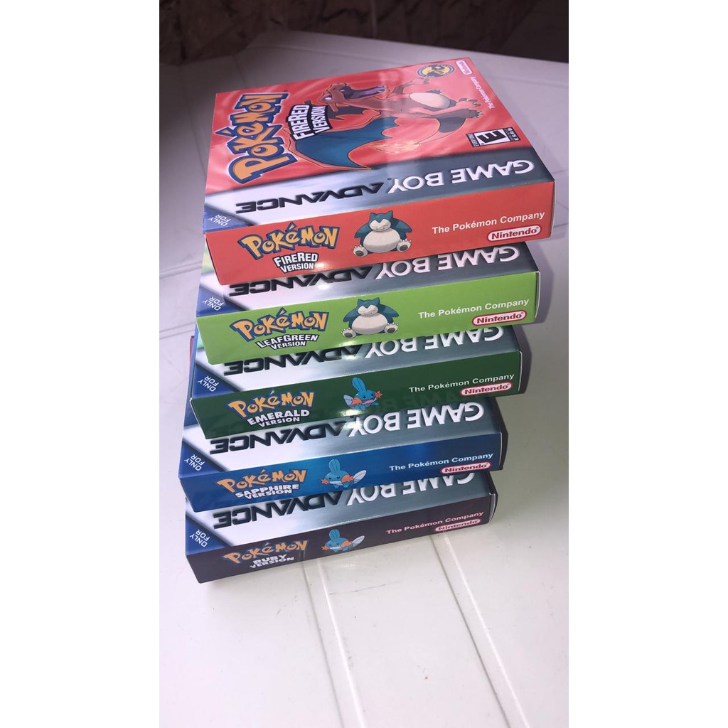 caixa com berço repro para pokemon firered de gameboy advance | Shopee ...