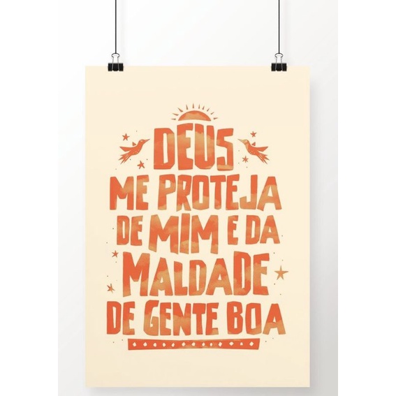 Placa Decorativa Deus me proteja Frase Motivacional em mdf 21x30 1 tela Placas decorativas para ...