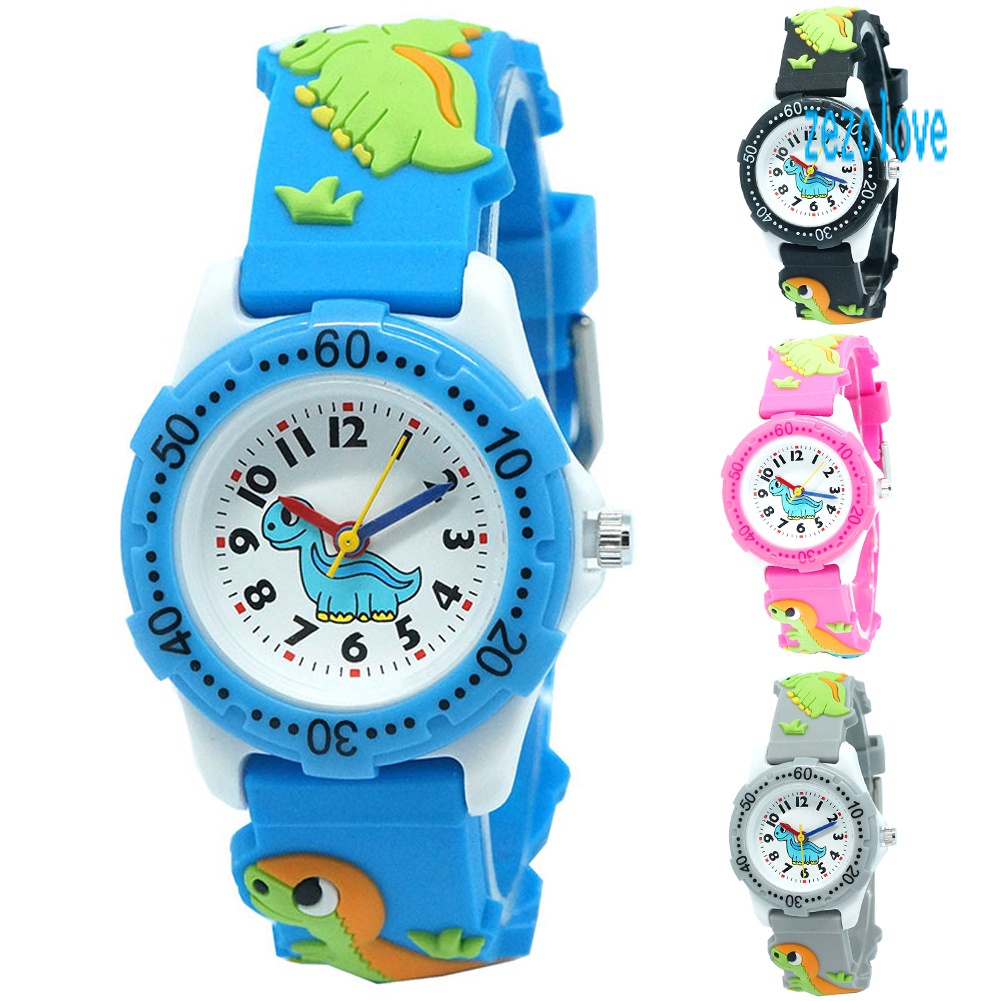 ZE Kids Dinossauro 3D Desenho Animado Redondo Mostrador Árabe Número ...