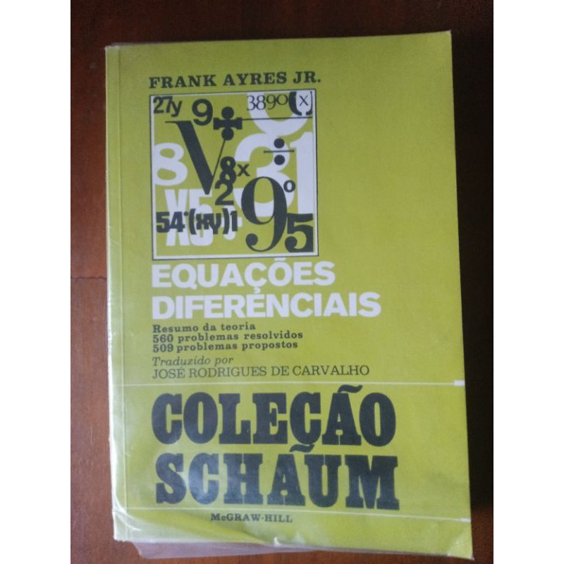 Equaçoes Diferenciais - Frank Ayres Jr - Coleçao Schaum | Shopee Brasil