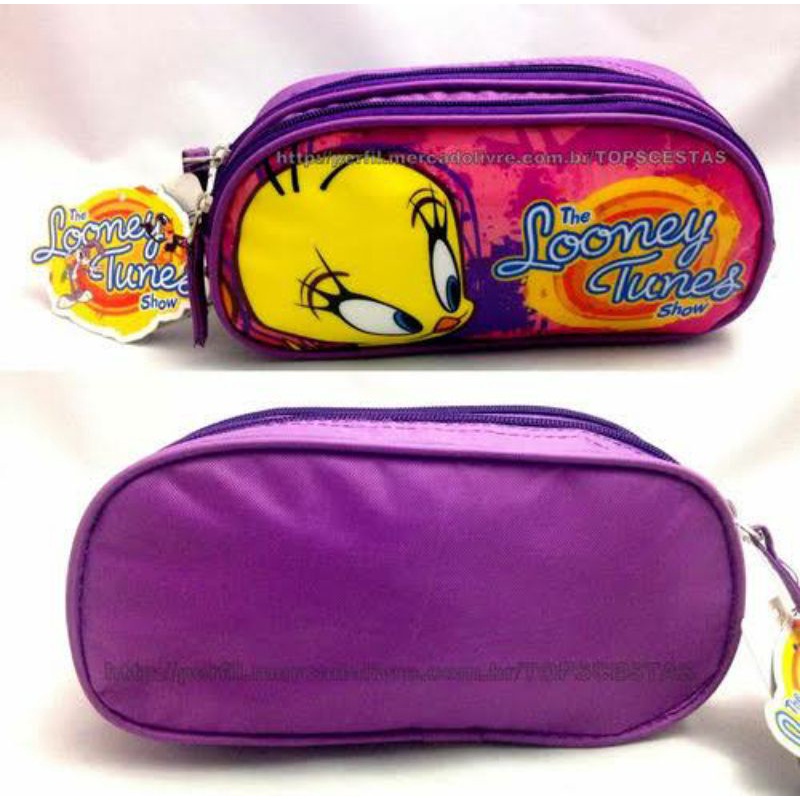 estojo duplo escolar (loney tunes piu piu) | Shopee Brasil