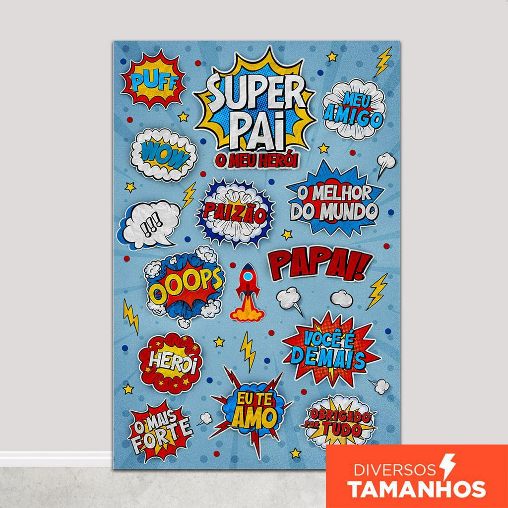 Fundo Fotográfico Dia dos Pais Placas Super Pai Em Tecido FPA-149 | Shopee Brasil