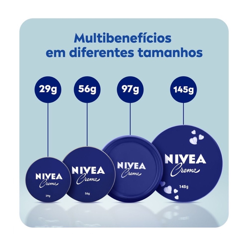 Hidratante Corpo e Rosto Nivea Creme Lata Azul 29g-145g | Shopee Brasil