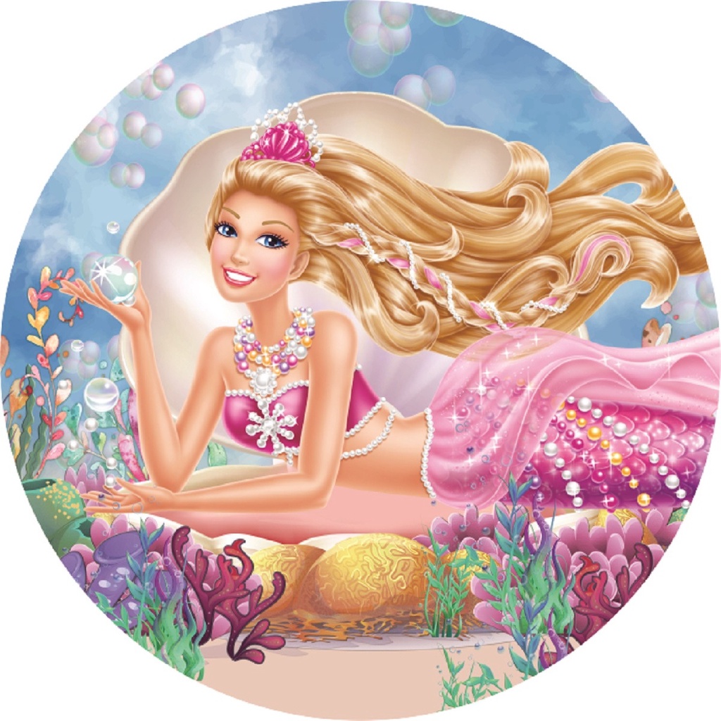 Painel Redondo Tema Barbie Para Decoração de Festa Em Tecido Sublimado ...