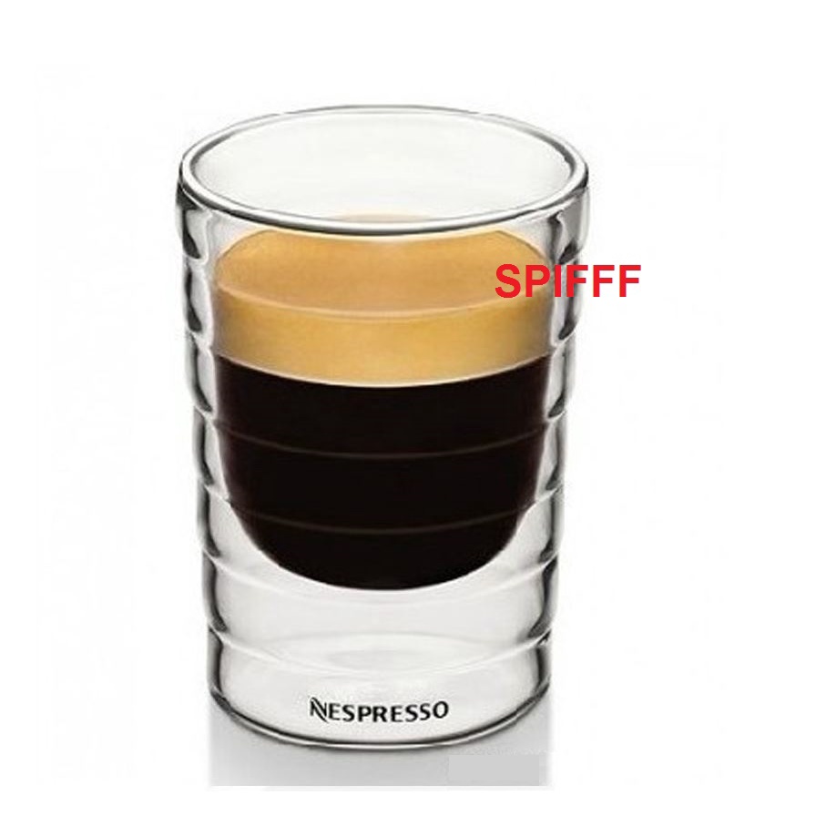 Copo Xícara Cafe Espresso Expresso Nespresso Parede Dupla de Vidro ...