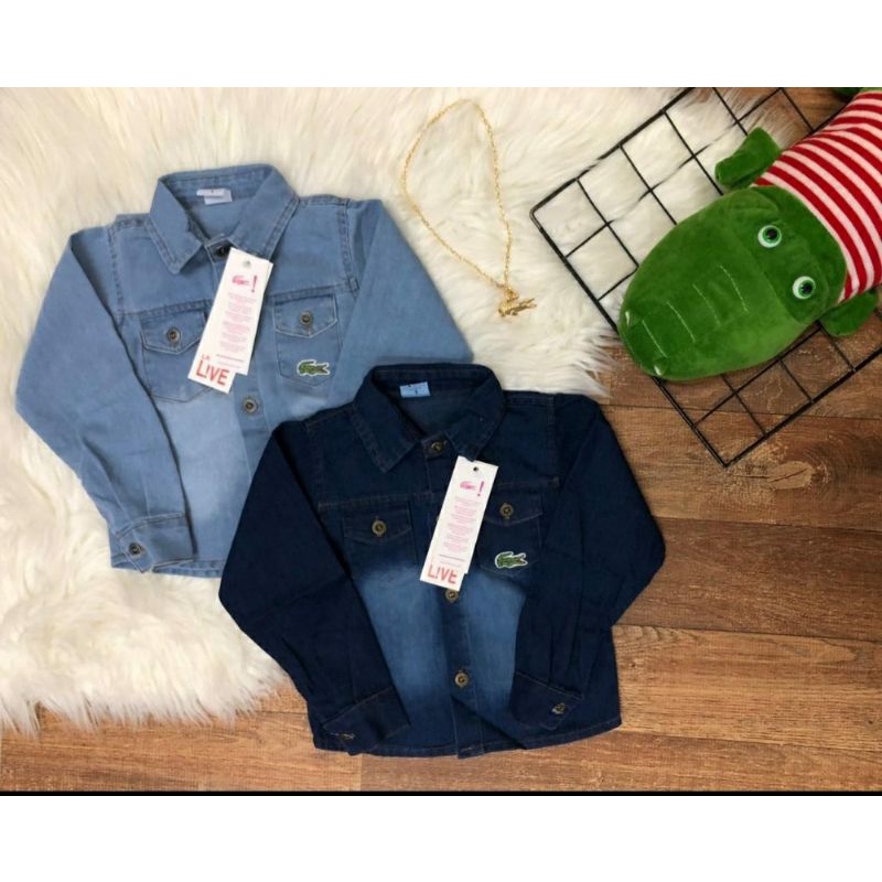 Jaqueta Jeans Lacoste Infantil | Shopee Brasil