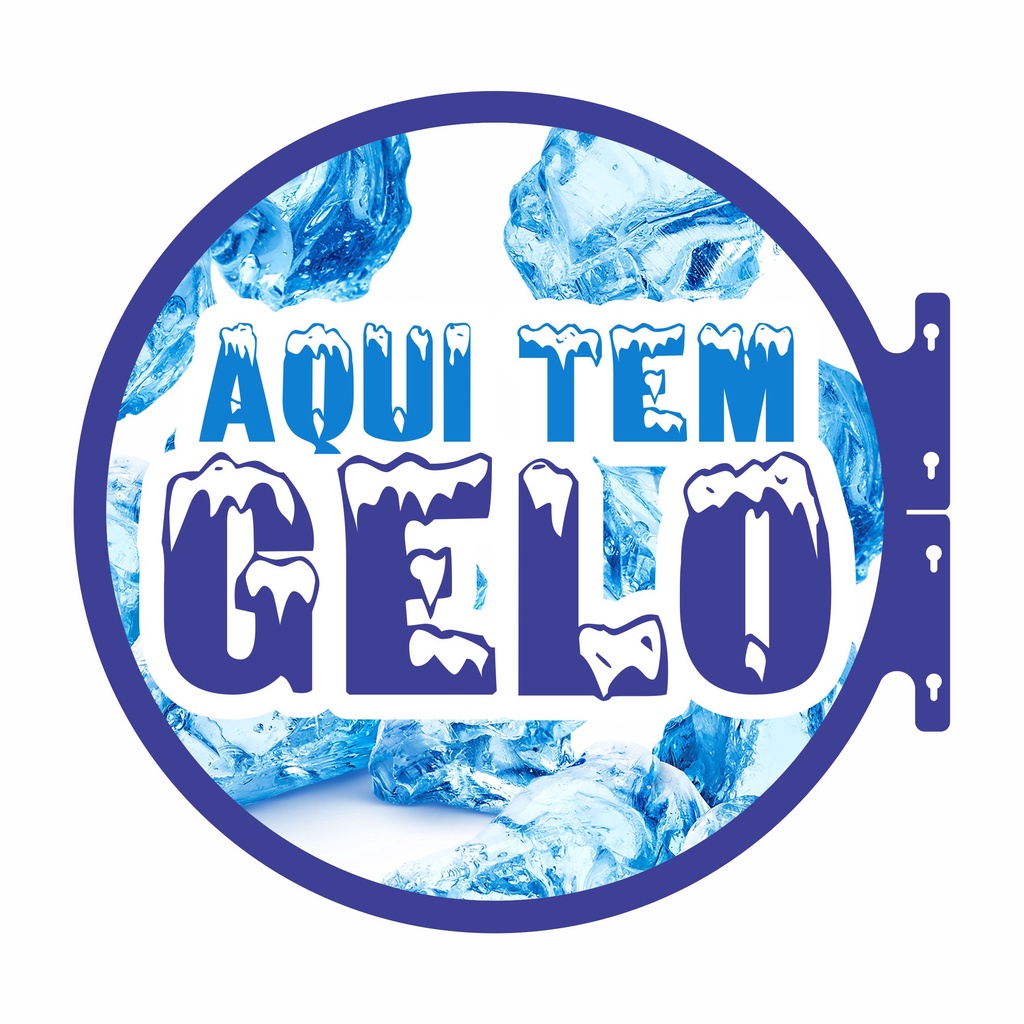 Placa Propaganda de Parede Redondo - Gelo PVC 2mm | Shopee Brasil