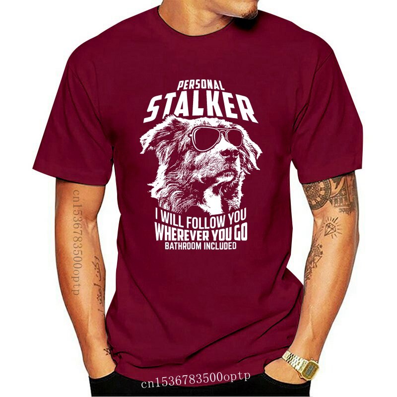 Camiseta Masculina Pessoal Stalker Pastor Australiano Engraçado -'s ...