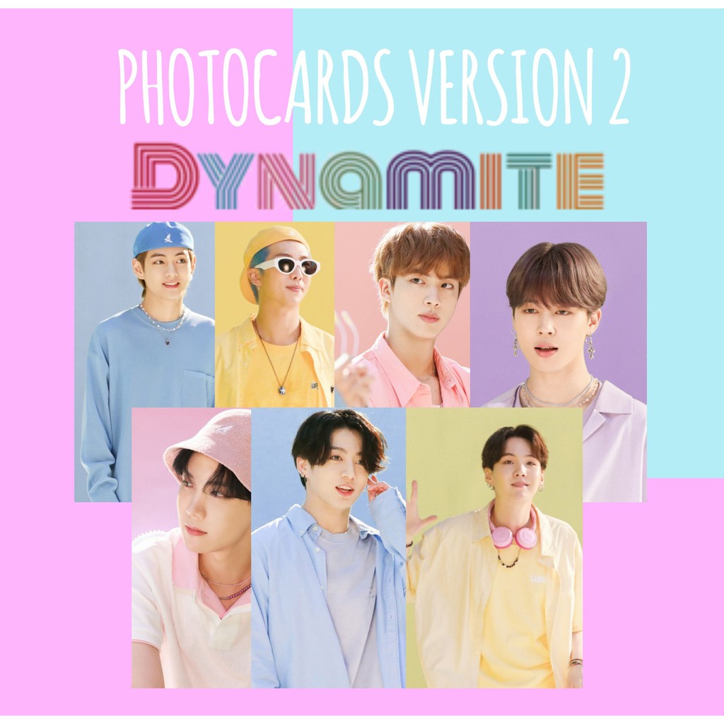 KIT PHOTOCARDS BTS DYNAMITE set 7 cards - Kpop Comeback Photoshoot ...