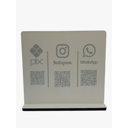 Placa QRCODE Personalizada em MDF 6mm Branco | Shopee Brasil