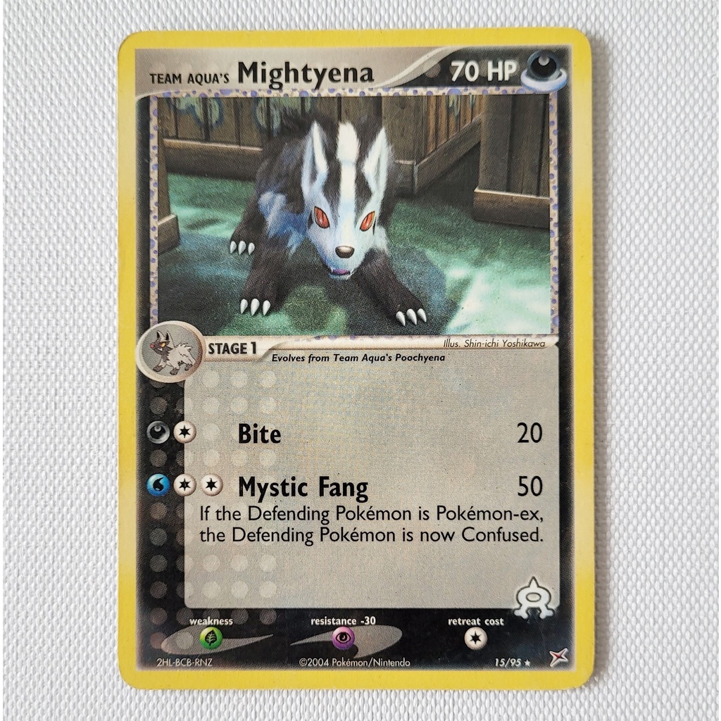 Carta Antiga Pokemon Team Aquas Mightyena 15/95 Rare Ex Team Magma vs ...