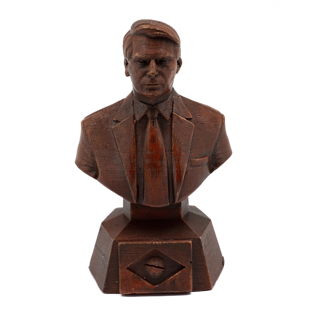 Estatueta Jair Bolsonaro Busto De Mesa Cor Madeira | Shopee Brasil