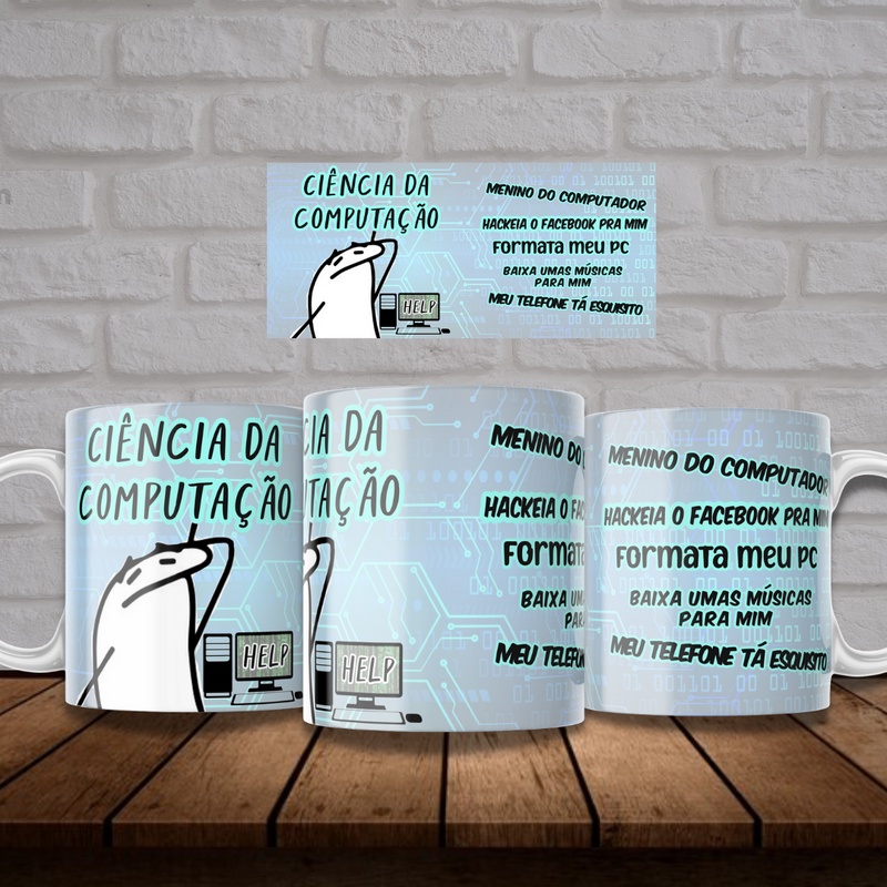 Caneca Porcelana ciência da computação Decorada presente e lembrancinha ...