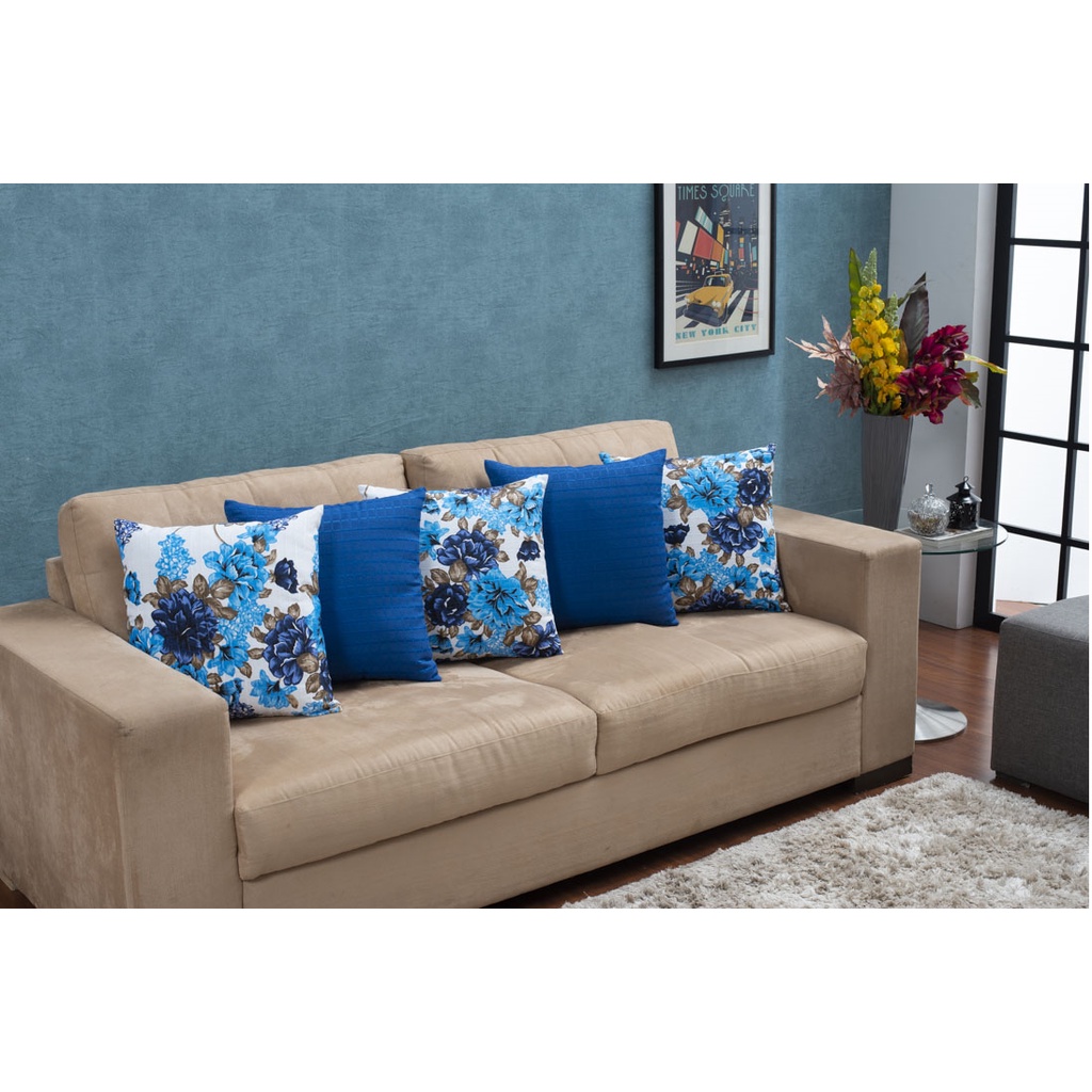 Kit C/ 5 Almofadas Cheias Decorativas Lisas e Estampadas 45x45 | Shopee ...