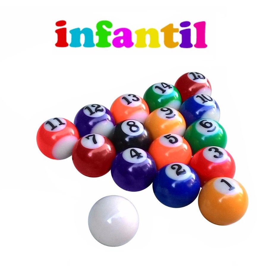 Jogo Bolas De Bilhar / Sinuca / Snooker 25mm | Shopee Brasil