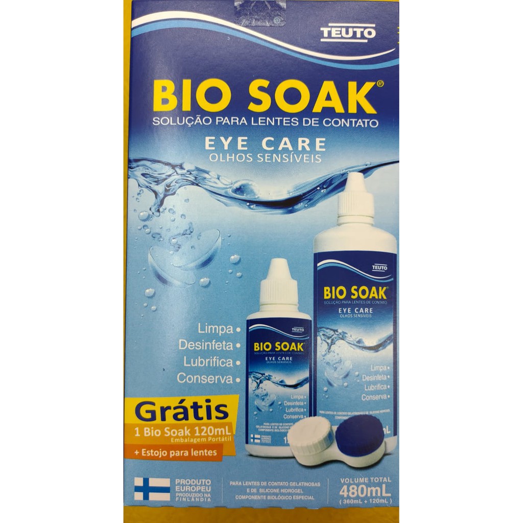 Bio Soak Solução Para Lentes De Contatos Total 480 Ml | Shopee Brasil