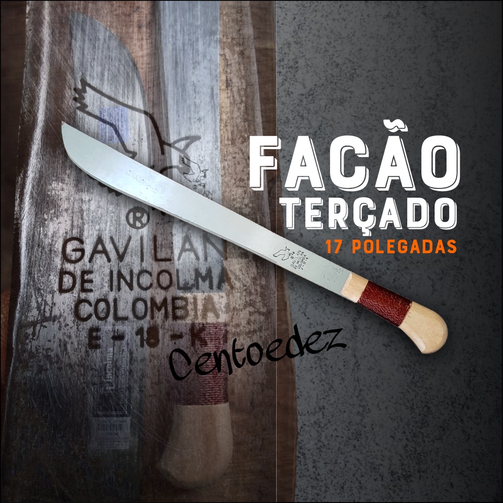 Facão Colombiano Gavilan de Incolma para mato 17 polegadas cabo de ...