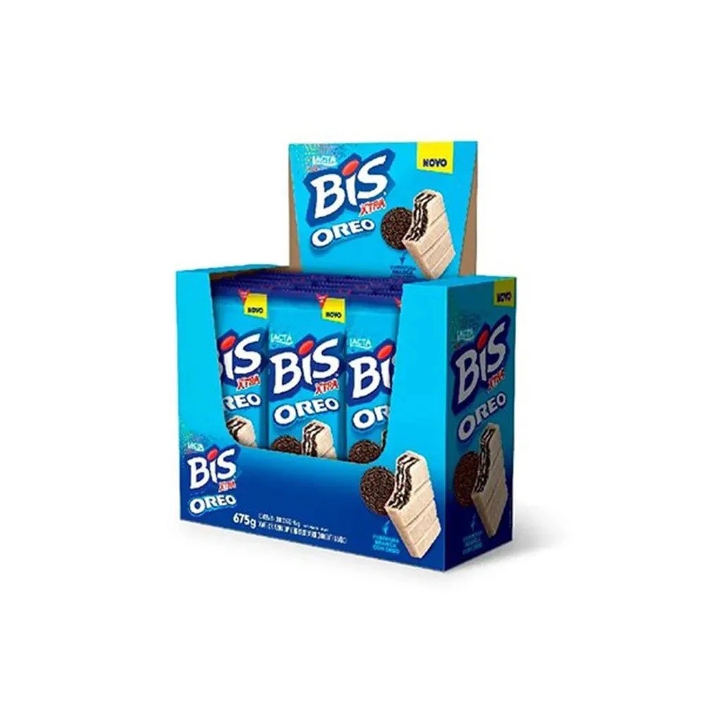 CAIXA Chocolate BIS Xtra Oreo 45g cada - 15 UNIDADES - 675g | Shopee Brasil