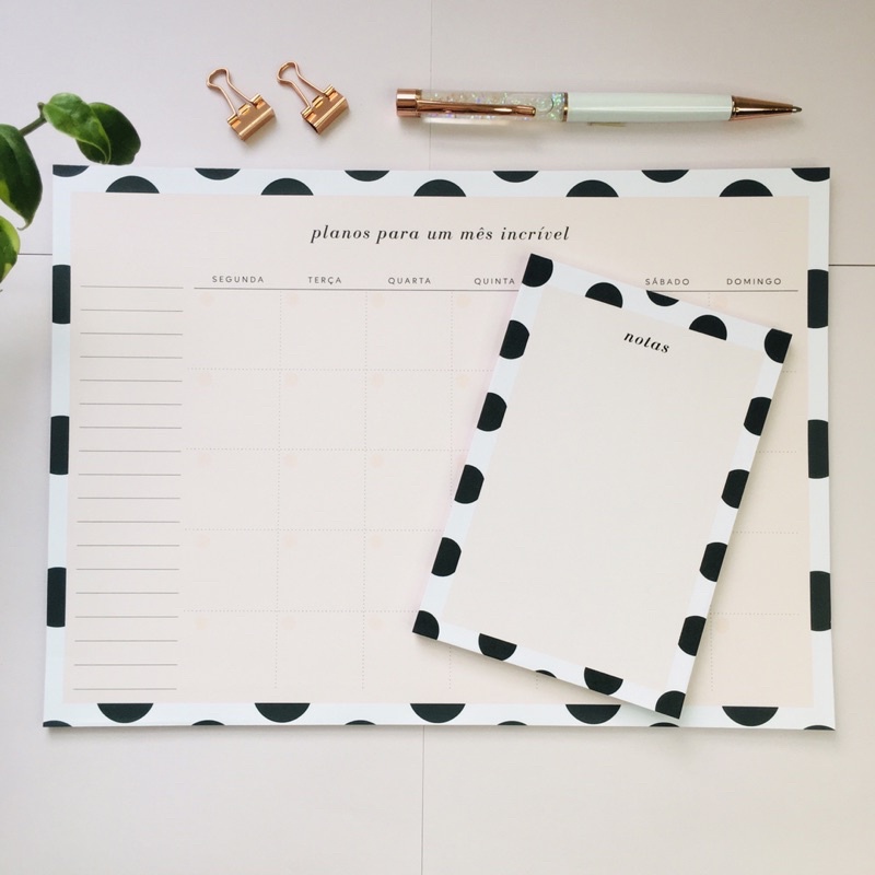 Kit Blocos Planejadores | Planner de Mesa | Planejador Mensal | Bloco ...