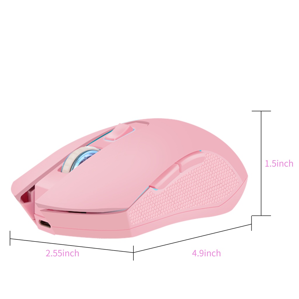 Mouse Gamer Sem Fio Com Claro De Fundo , Sailor Moon/Ergonômico/Recarregável 2.4G/2400DPI ...