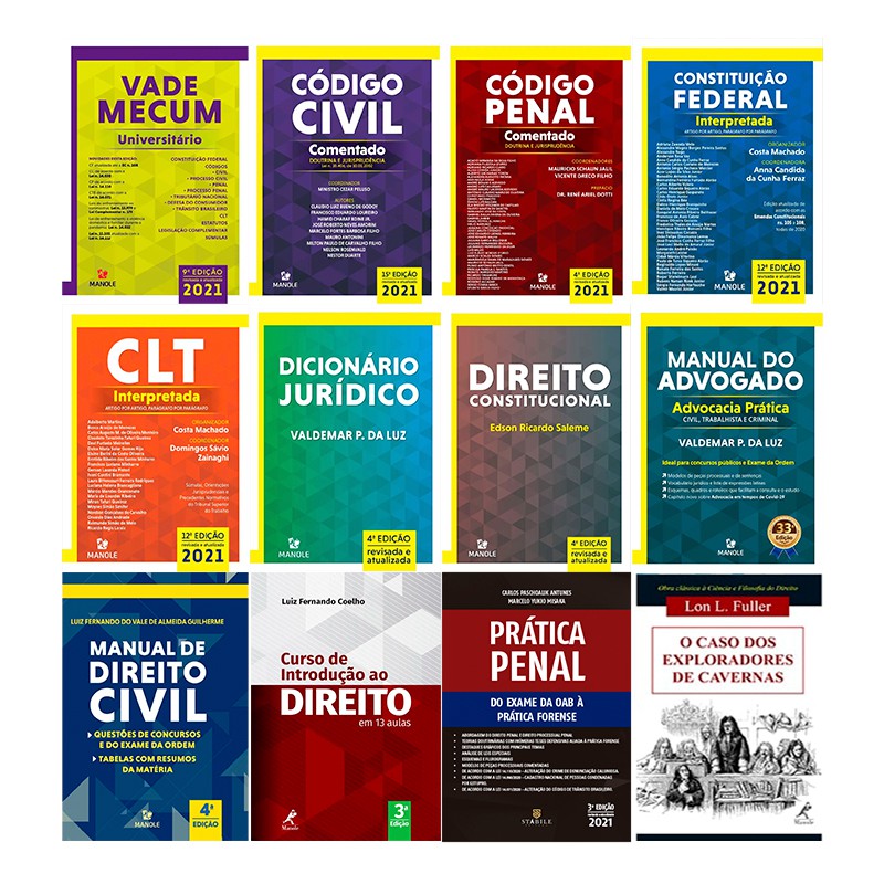 Kit Coleção 12 Livros de Direito atualizada 2021!! | Shopee Brasil