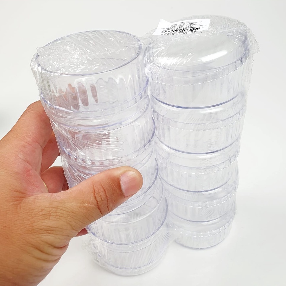 Caixa Acrilica Transparente Pct C/10 Unidades Diferentes Modelos ...