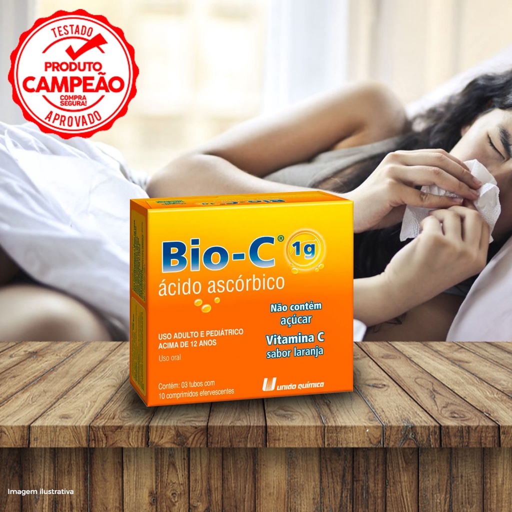 Bio C 1g 30 Comprimidos Efervescentes - Vitamina C | Shopee Brasil