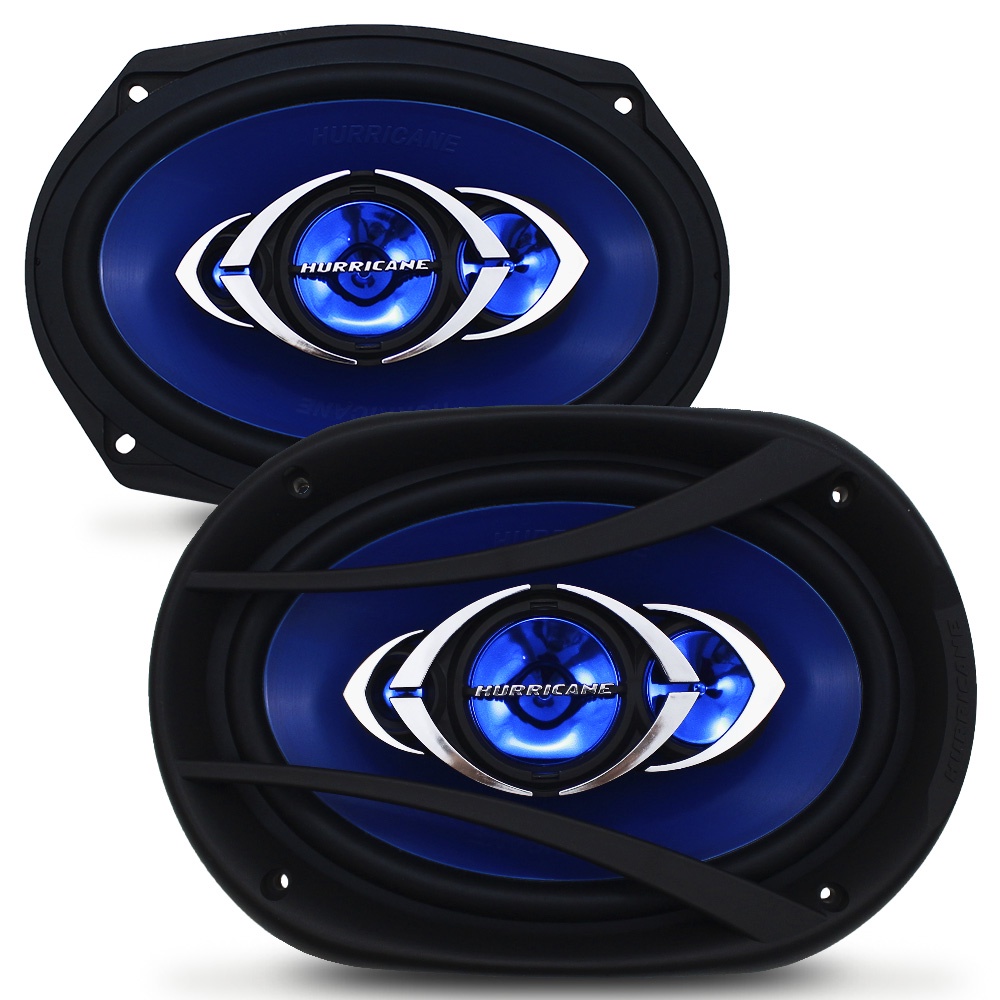 Alto Falante 6x9 Polegadas Hurricane 180w Rms CM69 Quadriaxial 4 Ohms Bobina Simples 360w Pico ...