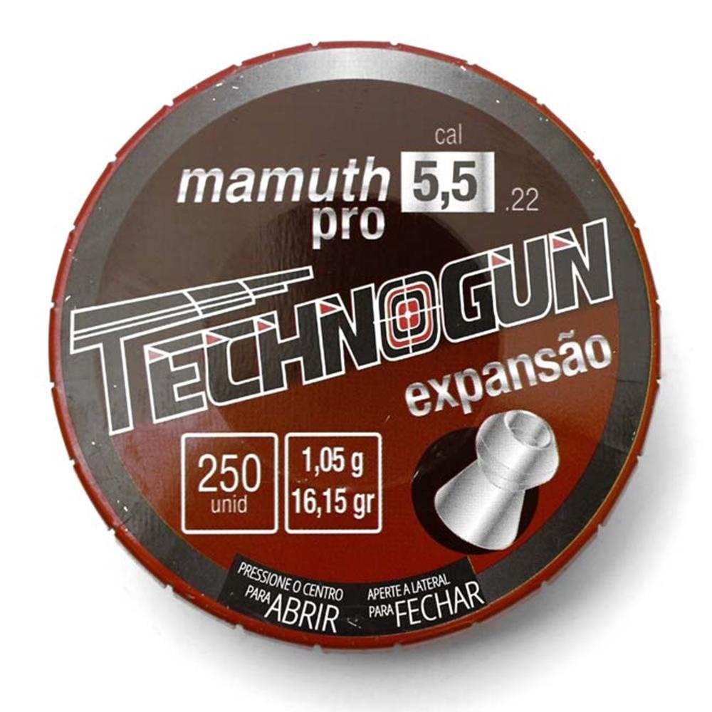 2 Latas de Chumbinho Mamuth PRO 5.5mm 500 Unidades - Technogun + Porta ...