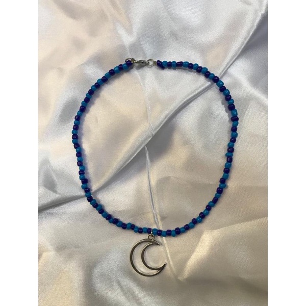 colar azul com lua | Shopee Brasil