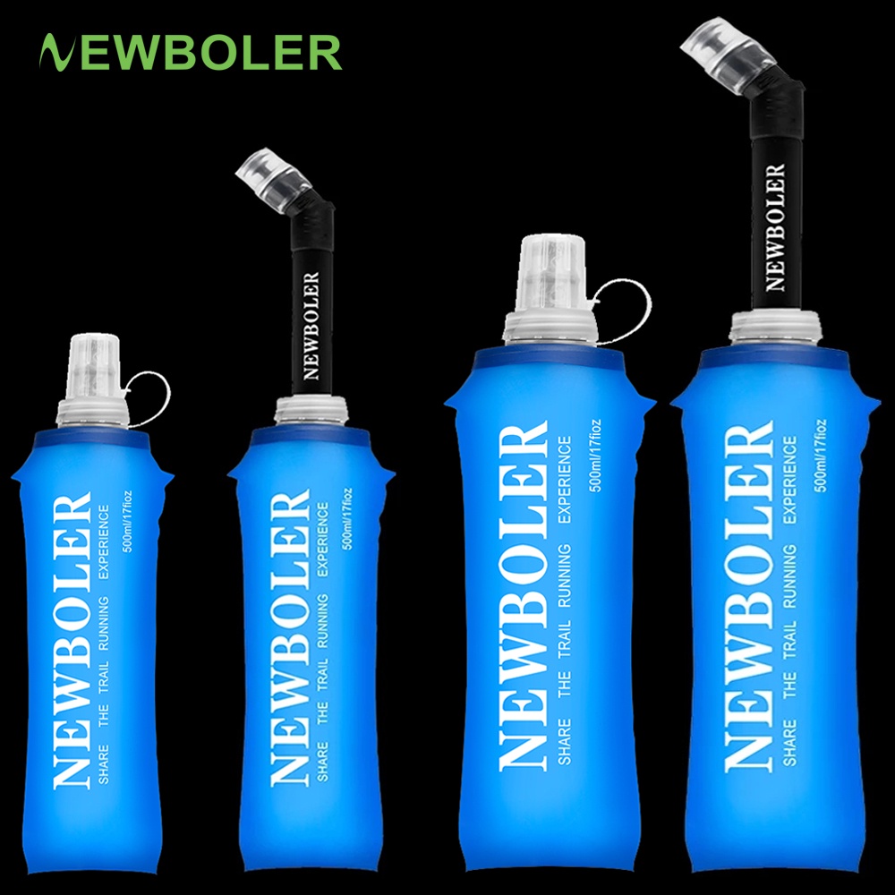 NEWBOLER 250ml 500ml Garrafa De Água Dobrável De Silicone Macio Ao Ar Livre Esporte Viajar ...