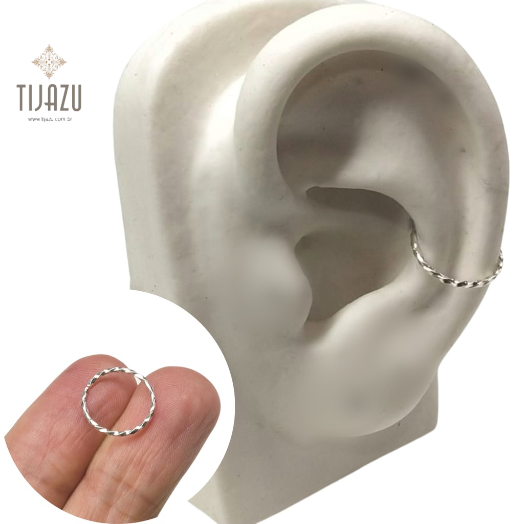 Piercing Argola Conch Torcida Prata 925 12mm | Shopee Brasil Piercing Argola Conch Torcida Prata 925 12mm | Shopee Brasil