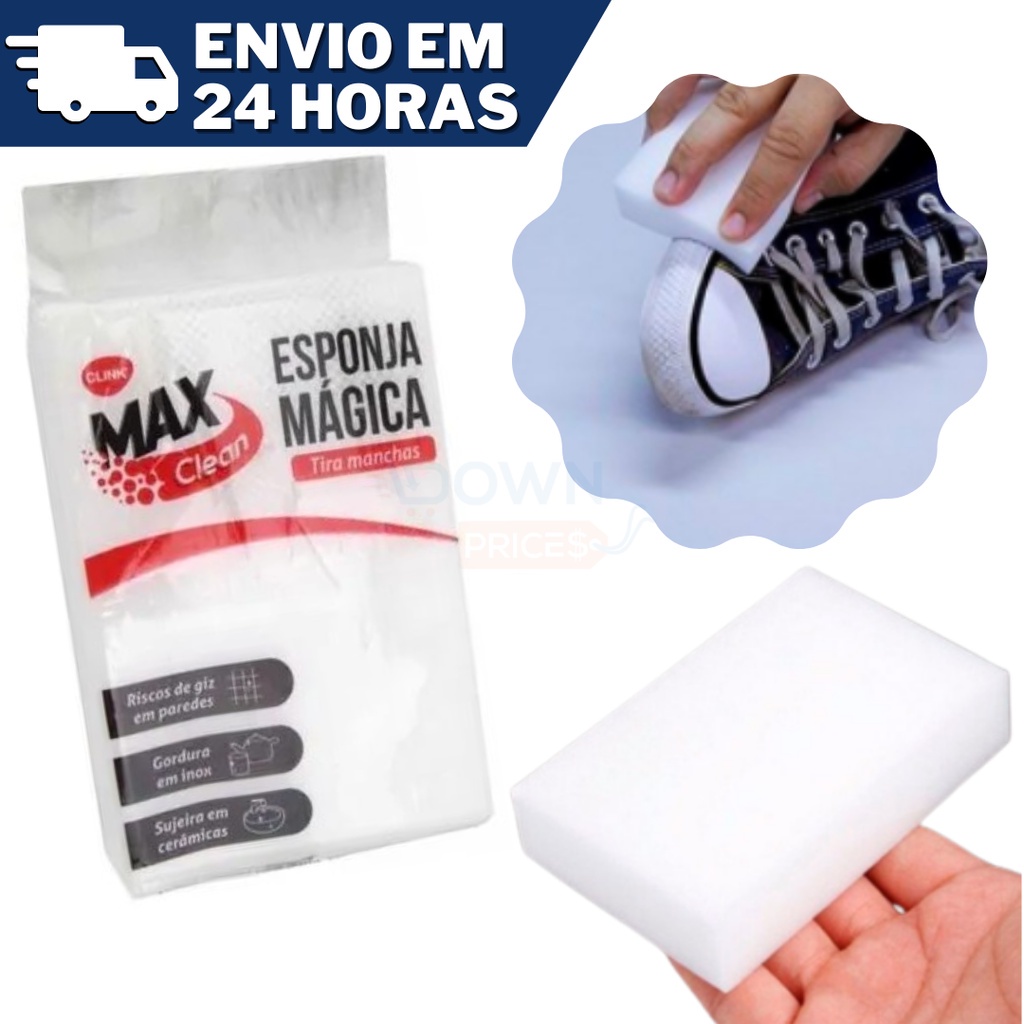 Esponja Mágica Branca Tira Manchas Max Clean Clink Promoção Entrega ...
