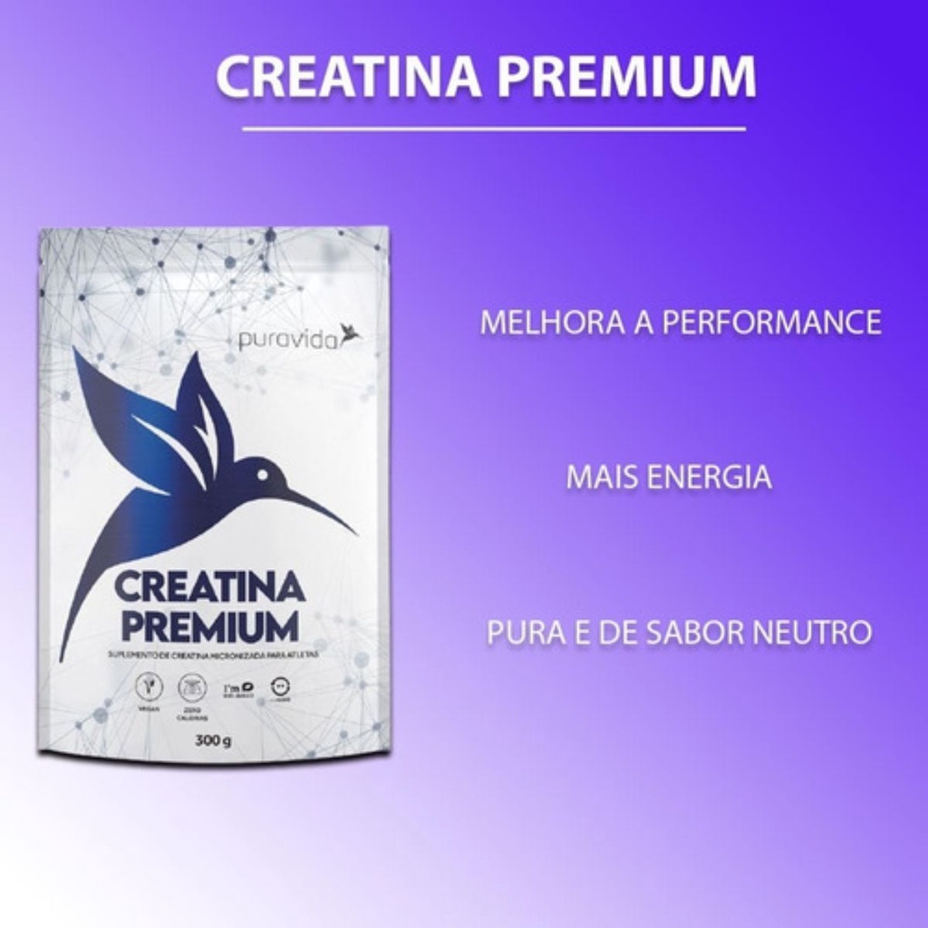 Creatina Premium 300g-pura Vida | Shopee Brasil