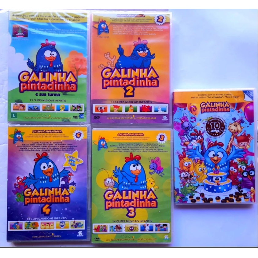 Dvd Box Musical Galinha pintadinha 5 Discos - Novo | Shopee Brasil