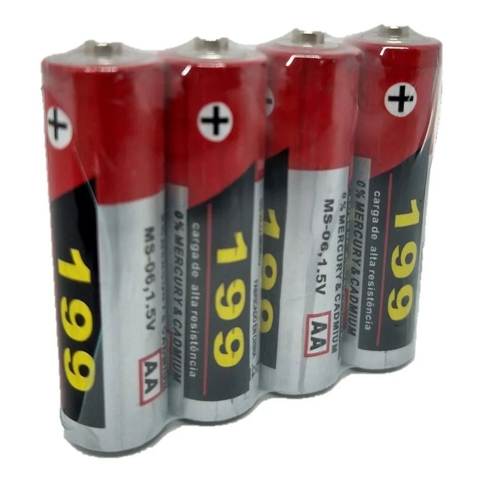 Kit 4 Pilhas AA Ou AAA 1,5v Super Resistente Para Brinquedos Pilha ...