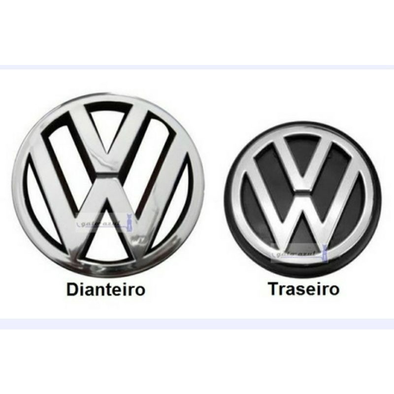Emblema Símbolo Logotipo VW Dianteiro e traseiro Gol Quadrado 1991 a ...