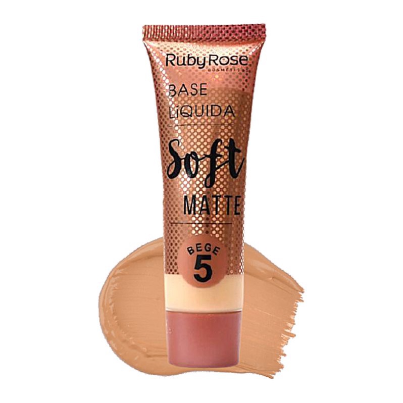 Base Líquida Soft Matte Bege -2-3-4-5-6-7-8 Ruby Rose Hb 8050 Maquiagem Make | Shopee Brasil