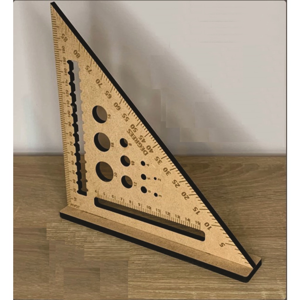 Esquadro Rápido Triangular Métrico Mdf 200mm Speed Square | Shopee Brasil