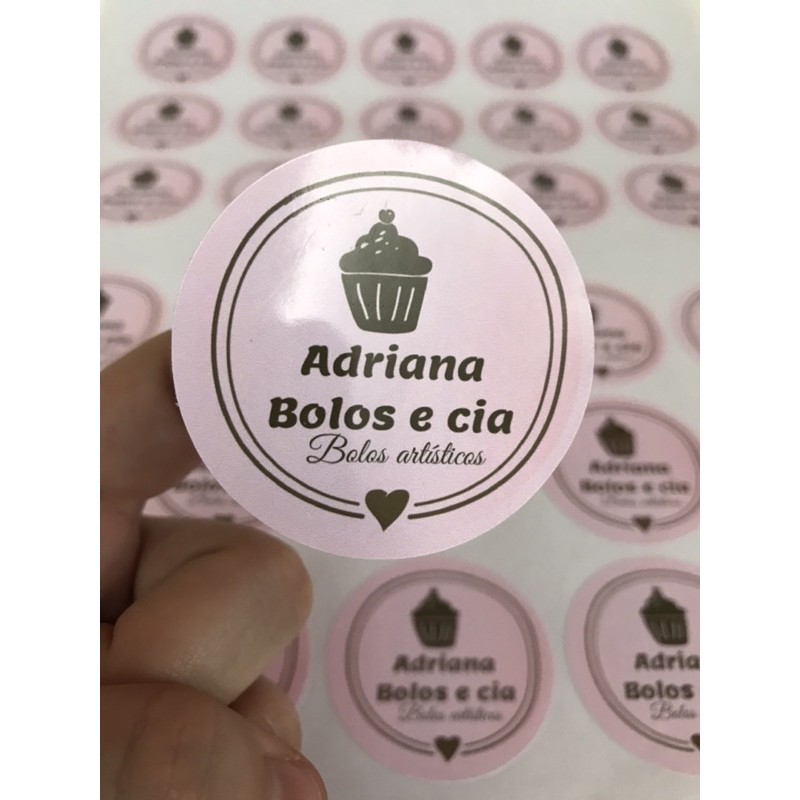 100 Adesivos Redondos Personalizados 5cm | Shopee Brasil
