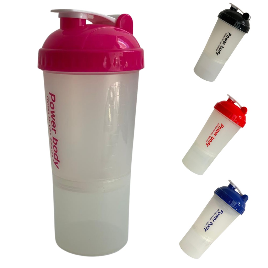 Shakeira Fit com Compartimentos 600 ML CORES DIVERSAS | Completa | Com ...