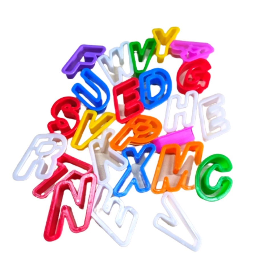 25 Letras Sortidas Cortadores P/ Massinha De Moldelar Alfabeto | Shopee ...