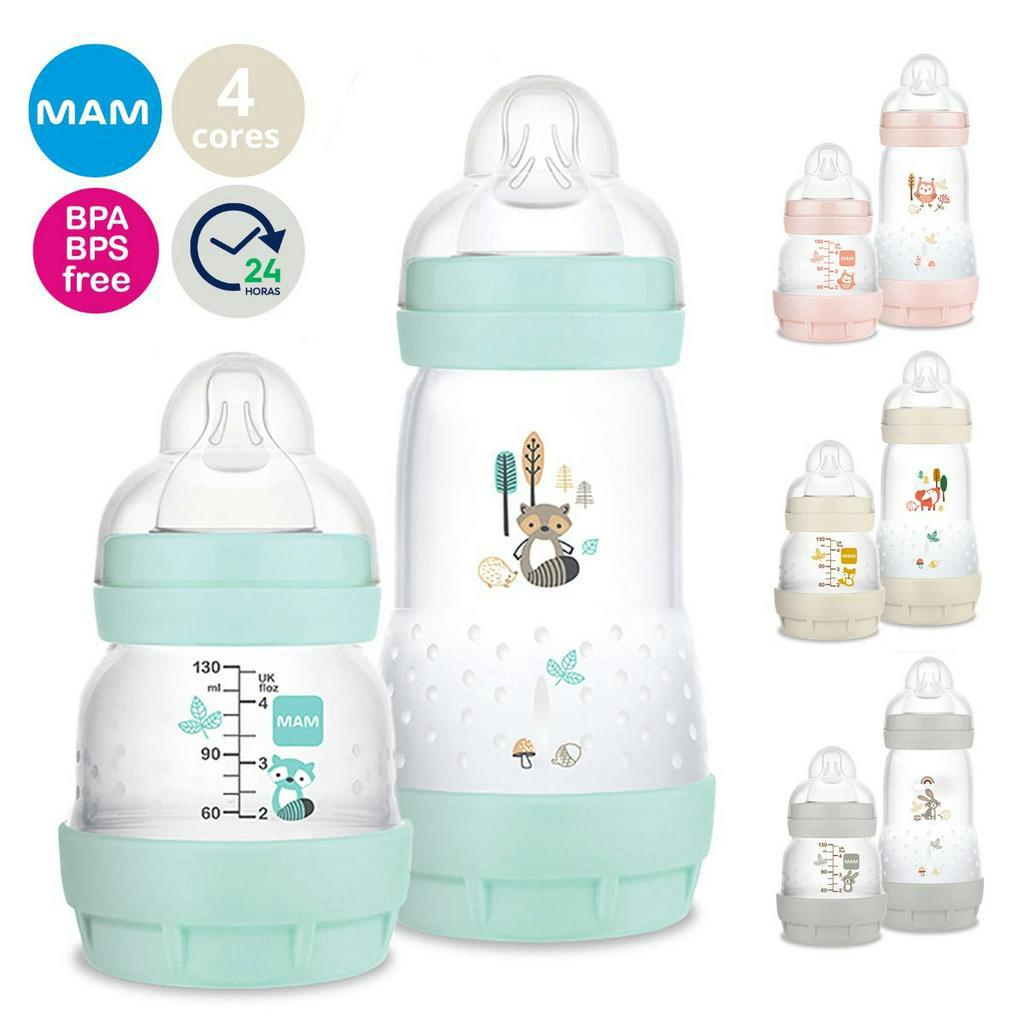 Kit 2 Mamadeiras Mam Easy Start Anticólica 130ml e 260ml Cores Diversas | Shopee Brasil