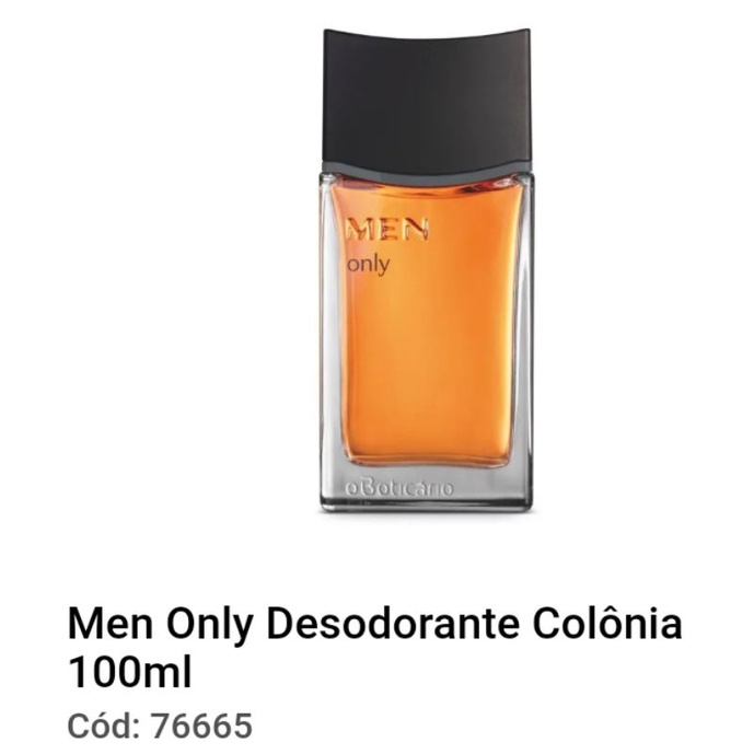 Perfume Men Only ,Men Galbe,colônia masculina 100ml Boticário | Shopee ...